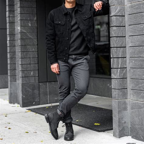 Thursday Denim Trucker Jacket Pitch Black Find The Internets Best