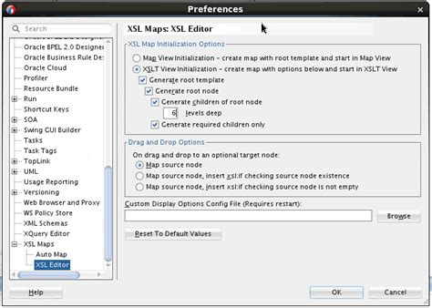Working With Large Schemas In The XSLT Editor