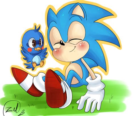 Classic Sonic And Flicky By Zeldaprincessgirl100 On Deviantart