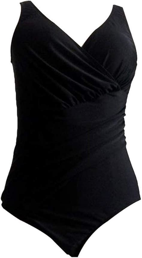 Damen Retro Elegant Monokini Einteiliger Badeanzug Falten