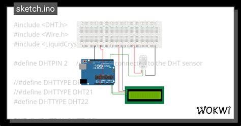DHT LCD Copy Wokwi ESP STM Arduino Simulator