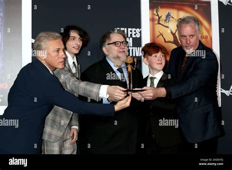 LOS ANGELES NOV 5 Christoph Waltz Finn Wolfhard Guillermo Del Toro