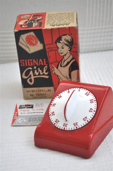 Minuteur Vintage Signal Girl Twistn Broc Vintage Girl Cooking Timer