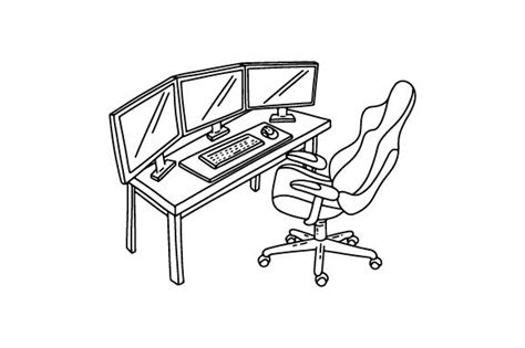 Gaming Pc Set Up Svg Cut File By Creative Fabrica Crafts · Creative Fabrica