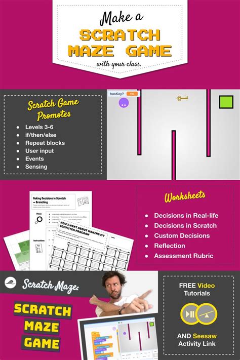 Scratch 3 Lesson Plan Scratch Maze Project Scratch Coding