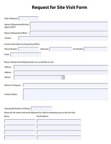 Free 33 Visit Form Samples In Pdf Ms Word
