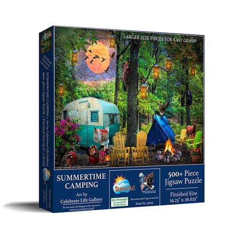 Summertime Camping 500 Piece Large Pieces Jigsaw Puzzle