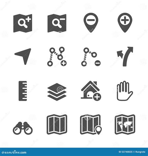 Map Editing Icon Set Vector Eps10 Stock Vector Illustration Of