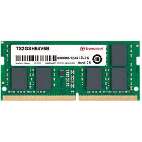 Buy The Transcend 8gb Ddr4 3200 So Dimm 1rx8 Ind 1gx8 Cl22 12v Ts1gsh64v2b I Online