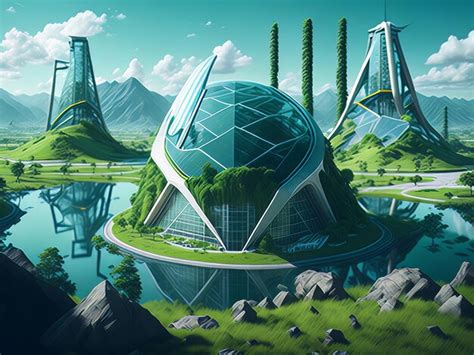 Premium Ai Image A Utopian Future Where Renewable Energy Sources