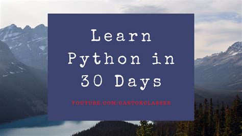 Learn Python In 30days From Basics Computer Languages Clcoding