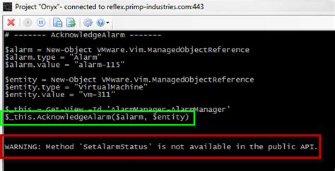 How To Ack Reset VCenter Alarm Implementing Hidden API Method