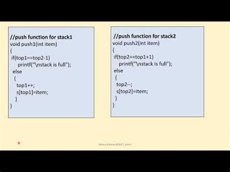 Multiple Stack Implementation Using Single Arrayvideo YouTube