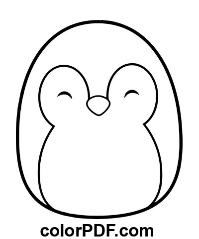 Manchot Squishmallow Doux Et Mignon Coloriages Et Livres En PDF