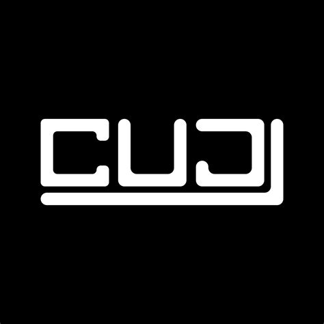 Cuj Letra Logo Creativo Diseño Con Vector Gráfico Cuj Sencillo Y