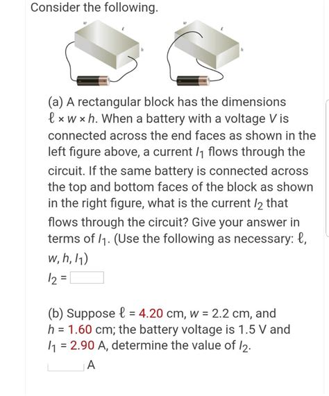 solved consider the following a a rectangular block has