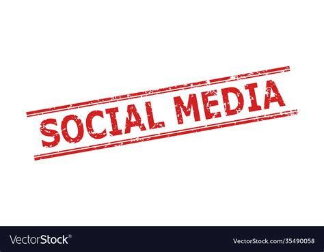 Social Media Watermark With Distress Texture Vector Image