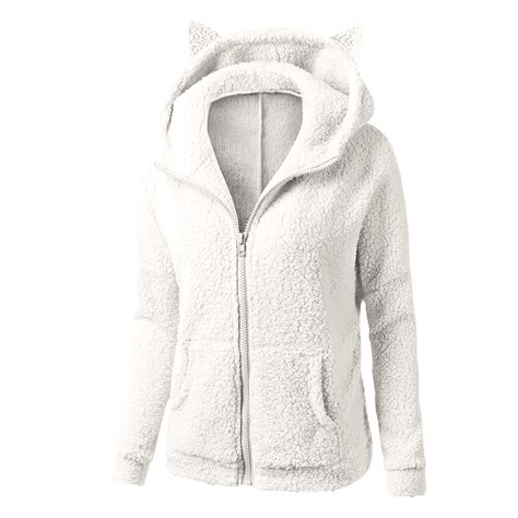 Usmixi Womens Winter Plush Coat Womens Fluffy Sherpa Coats Open Front