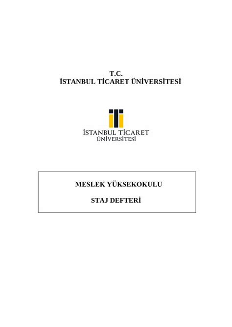 PDF T C ĠSTANBUL TĠCARET ÜNĠVERSĠTESĠkariyer ticaret edu tr uploads