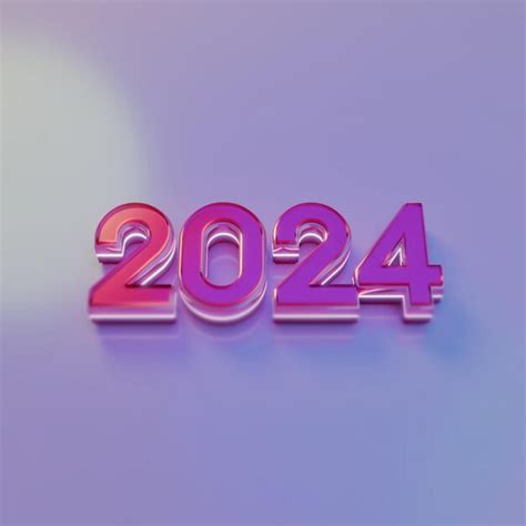 Premium Photo 2024 Purple Background