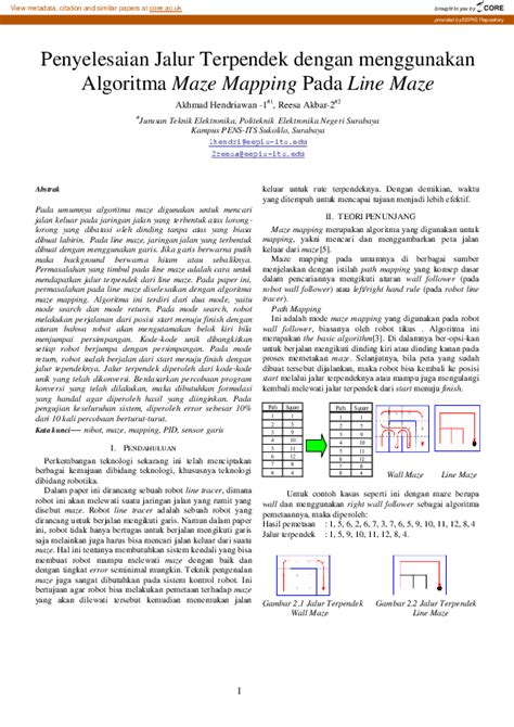 Pdf Penyelesaian Jalur Terpendek Dengan Menggunakan Algoritma Flood