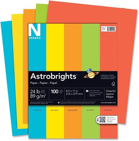 Wausau Astrobrights Premium Assorted Colored Paper 20199
