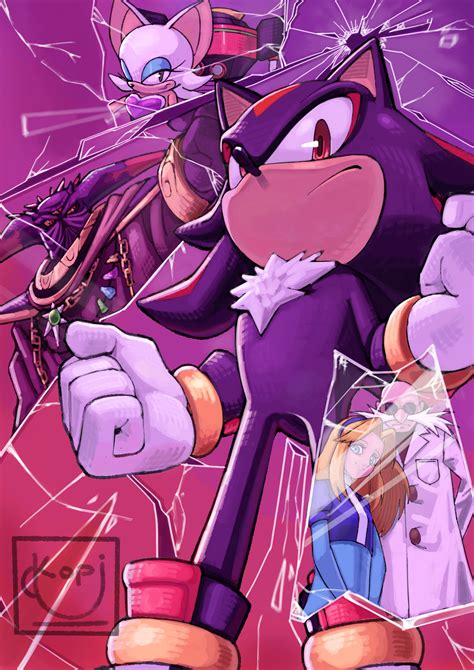 Shadow The Hedgehog Rouge The Bat Maria Robotnik E 123 Omega Gerald