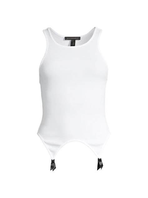 Shop Kiki De Montparnasse Ribbed Cotton Garter Tank Saks Fifth Avenue