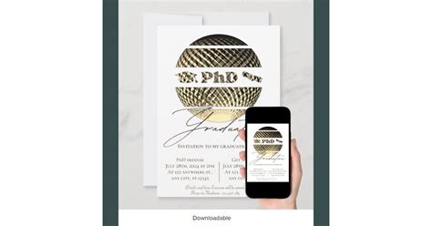 Phd Graduation Invitation Zazzle