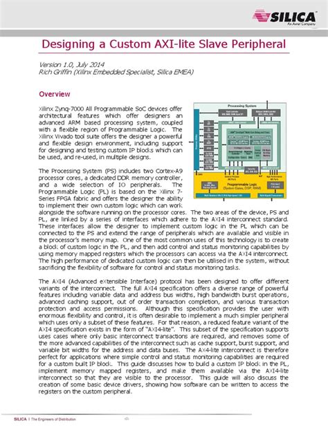 Designing A Custom Axi Slave Rev1 Pdf Computer Hardware Computer Architecture