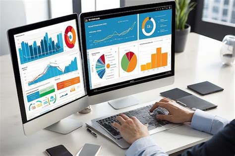Interactive Marketing Dashboards Premium Ai Generated Image