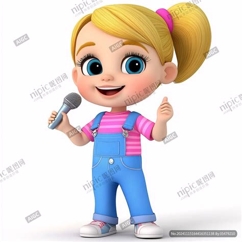 Ai创作图卡通主持人代言人 卡通漫画主持人代言人 小女孩拿麦克风做主持 小主持人 儿童主持人 卡通主持人 小主持 卡通小主播 唱歌卡通人物 会唱歌的小女孩 唱歌的小女孩 少儿演讲培训 卡通小