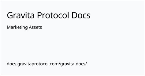 Marketing Assets Gravita Protocol Docs