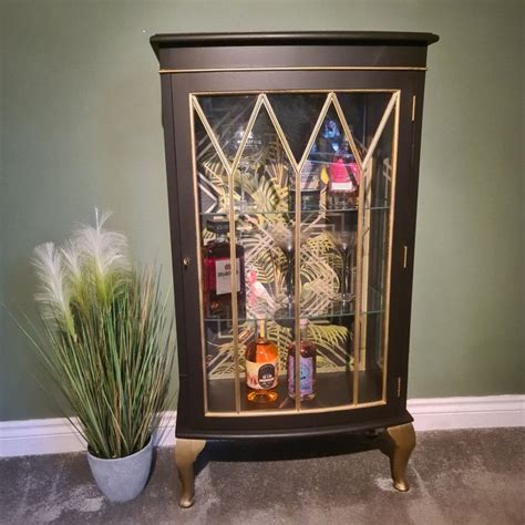 Art Deco Inspired Upcycled Drinks Cabinet Gin Cabinet Cocktail