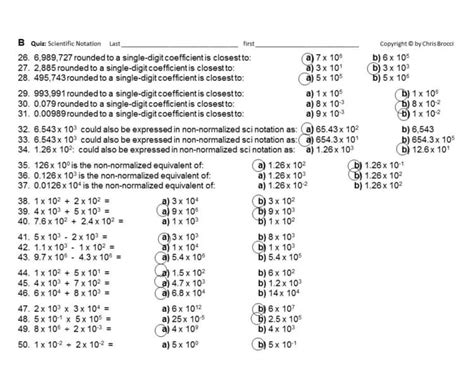 Epr Slides 20 Scientific Notation Quiz Convert Add Subtract Multiply