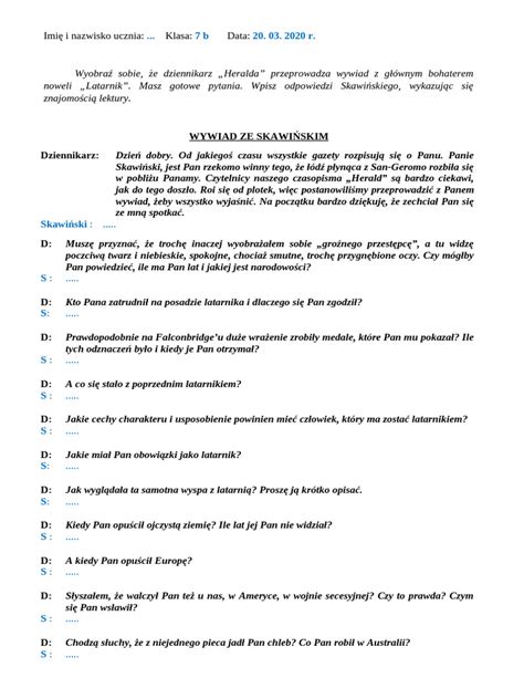 Latarnik Wywiad Ze Skawińskim Pdf