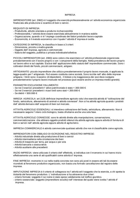Riassunto Diritto Commerciali Bicocca Docsity