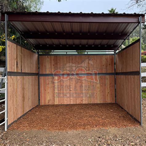12x12 Loafing Shed 3 Walls Wood Not Included Socal Fence And Barn