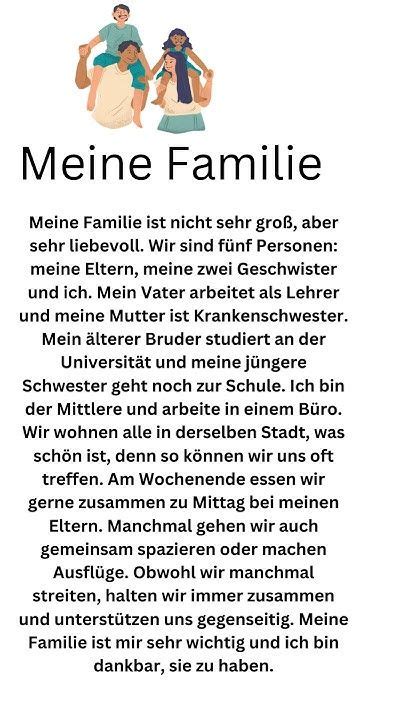 Meine Familie Deutsch Sprechen Und H Ren Deutsch Schreiben German