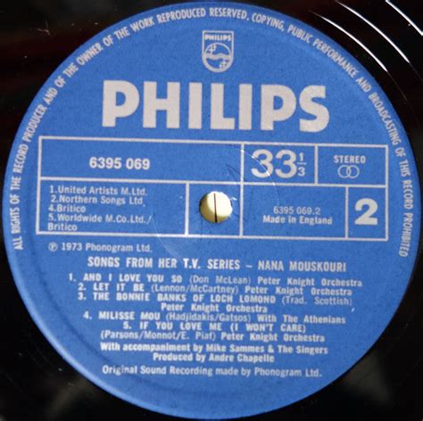 Buy Nana Mouskouri Songs From Her Tv Series Lp Album Online For A