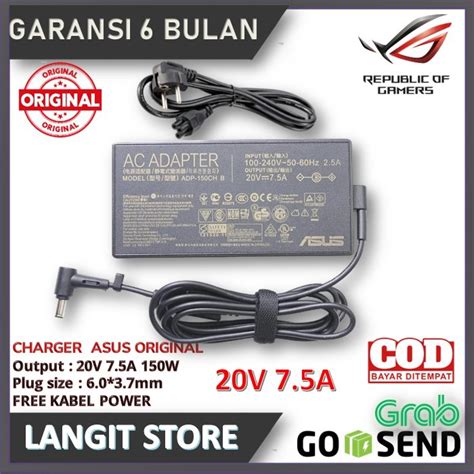 Jual Adaptor Charger Laptop Asus ROG G531 G531G G531GT 20V 7 5A 150W
