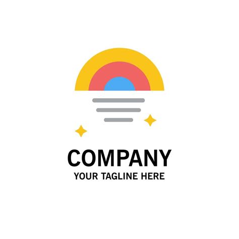 Rainbow Rainy Sky Weather Business Logo Template Flat Color 15056991 Vector Art At Vecteezy