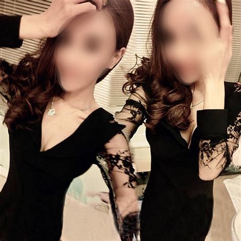 Sexy Lace Spliced Deep V Neck Slim Fit Dress