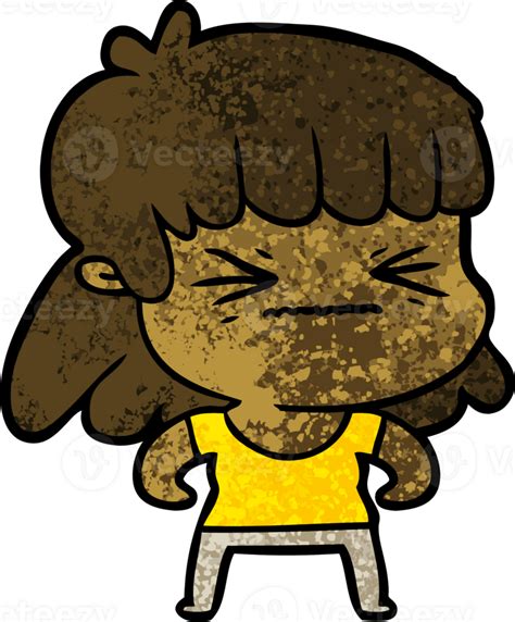 Cartoon Angry Girl Drawing 46725229 Png