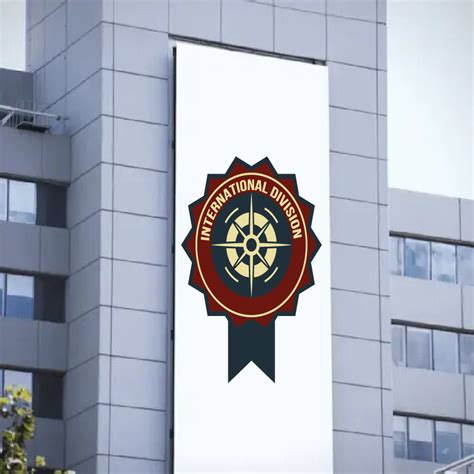 International Division Badge Vector Design Shop By Aquadigitizing