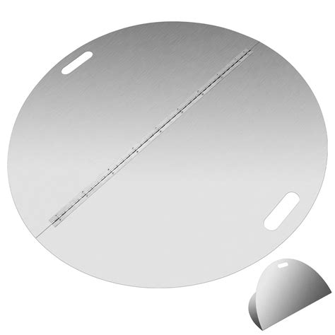 Kodom 40 Inch Round Fire Pit Lid 304 Stainless Steel Foldable Fire Pit