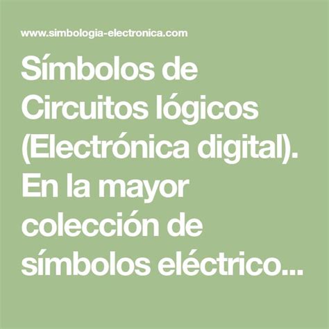 Símbolos De Circuitos Lógicos Electrónica Digital En La Mayor