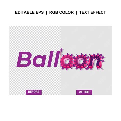 Premium Vector Balloon Explode Text Effect