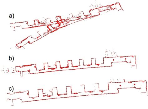 A Map Obtained From Raw Odometry And Laser Data B C Samples From The