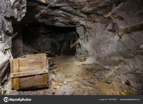 Old Abandoned Underground Mica Ore Mine Shaft Tunnel Stock Photo By